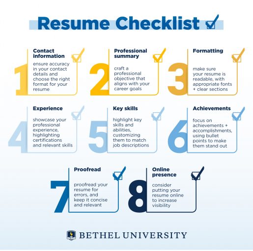 How to build a professional resume - Bethel University Blog